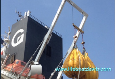 Proof Load Testing Water Bags used for the Free Fall Lifeboat Davit